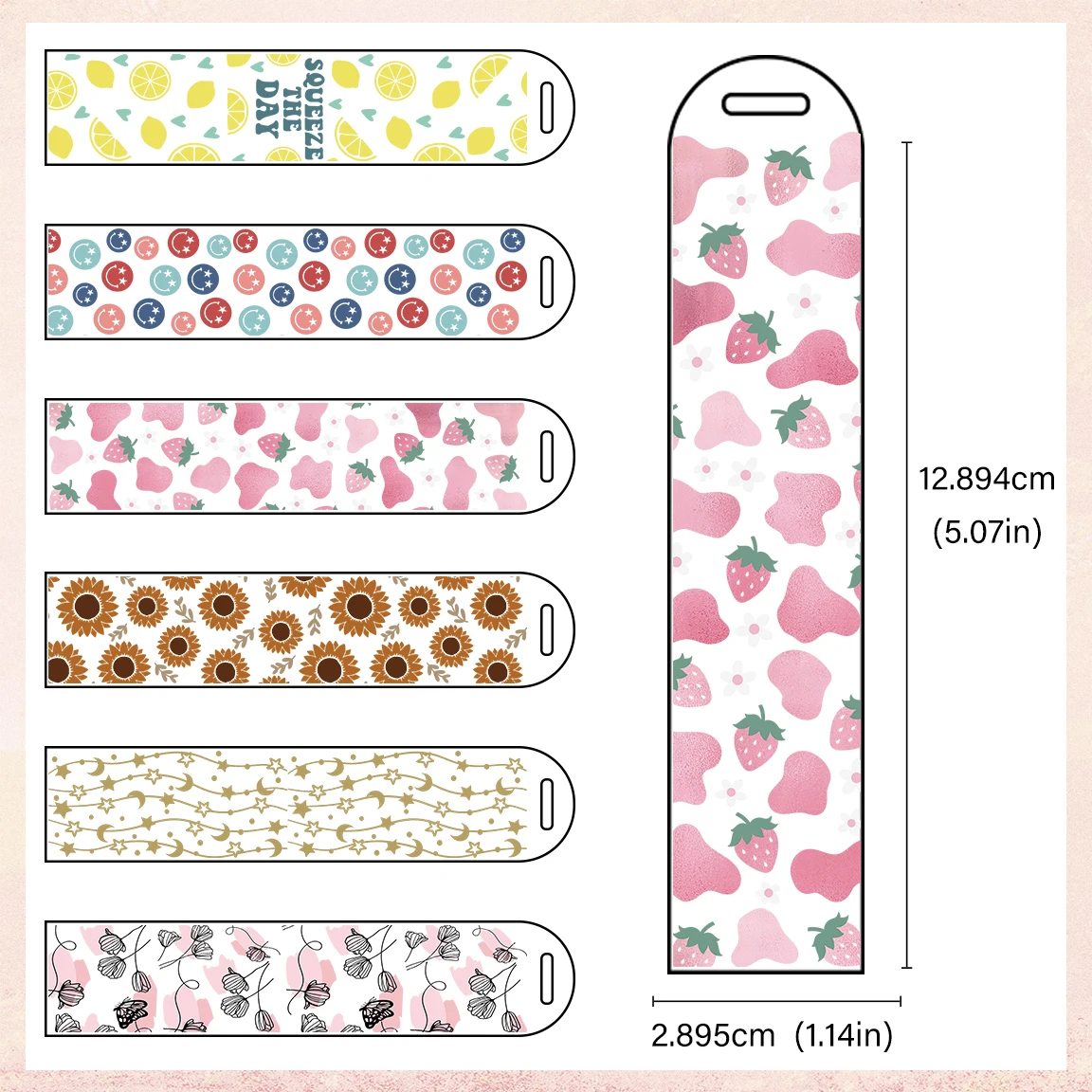 5PCS-Ready-to-Apply-UV-DTF-Bookmark-Decals-Cold-Transfers-Spring ...