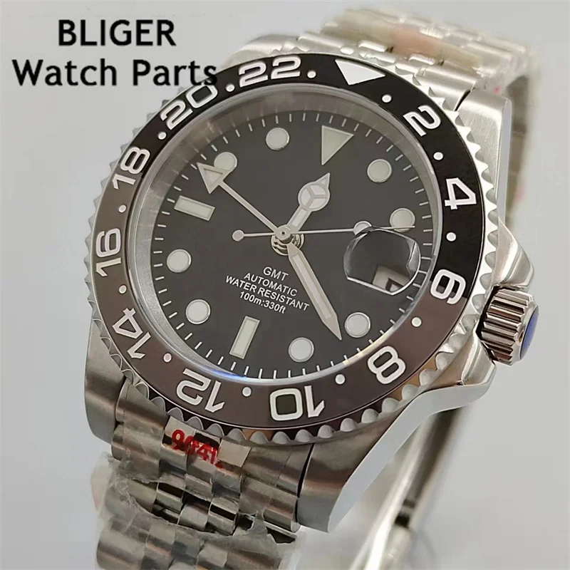 BLIGER-40mm-GMT-Men-Mechanical-Wristwatch-NH34-Watch-Sapphire-Glass ...