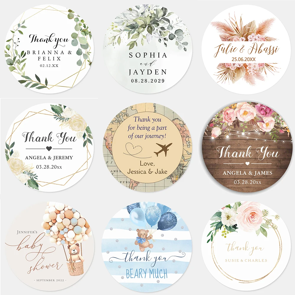 Stickers Custom Design Wedding | Wedding Labels Custom Stickers ...