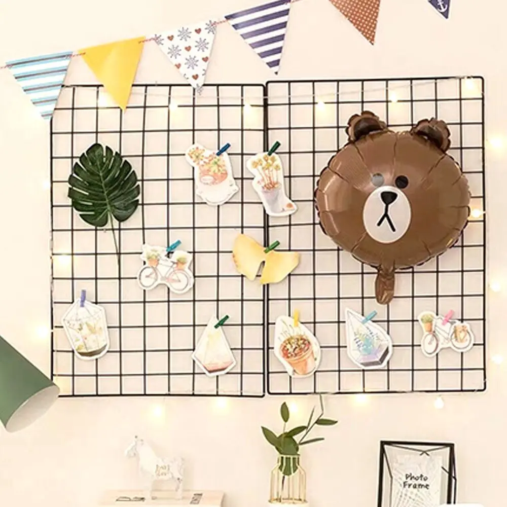 Metal-Metal-Hanging-Shelf-Black-White-Shelf-Wall-Grid-Decoration-Rack ...