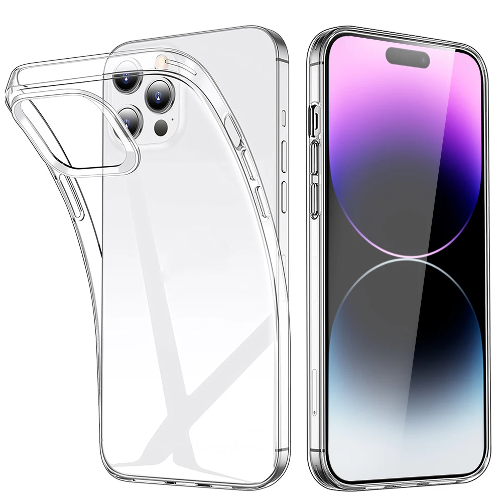 Funda-de-tel-fono-transparente-para-iPhone-15-11-12-13-14-Pro-Max ...