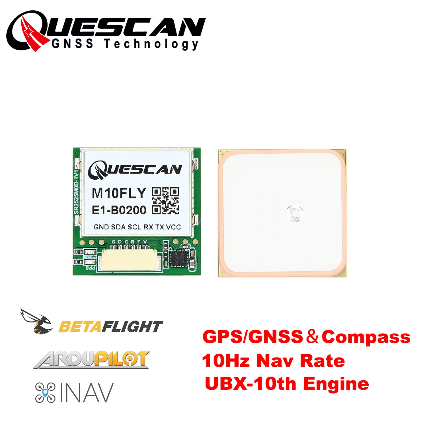 QUESCAN-M-dulo-GPS-M10FLY-M10-de-25mm-con-br-jula-QMC5883L-m-dulo-GPS ...