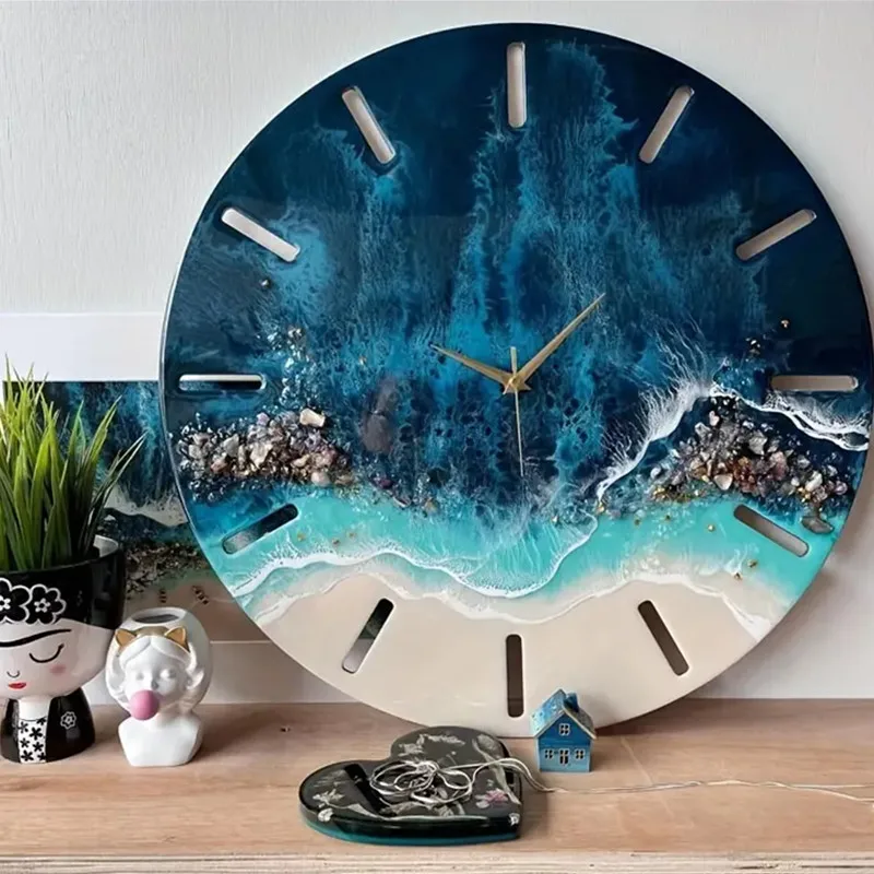 Large-Clock-Resin-Mold-Round-Clock-Silicone-Mold-Wall-Hanging-Clock ...