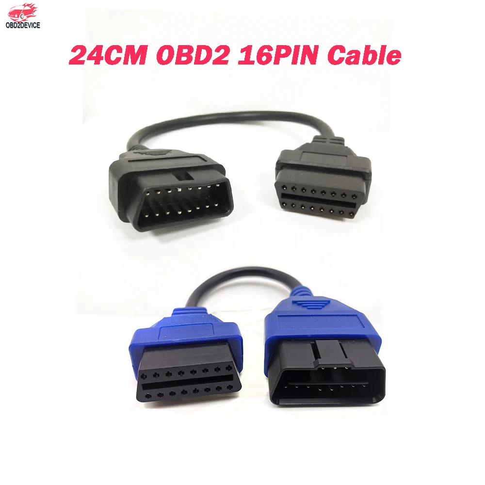 24ซม.คุณภาพสูงบางเช่นก๋วยเตี๋ยวซ็อกเก็ต16พิน OBD OBDII OBD2 16Pin ชาย ...