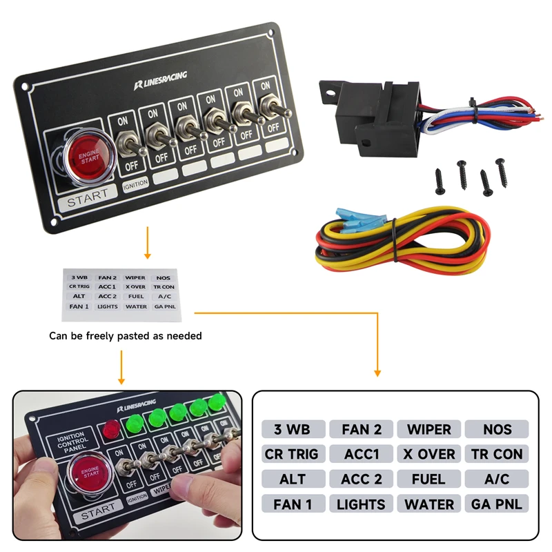 LR-Switch-Panel-Race-Car-Ignition-Accessory-Engine-Start-and-6-Switch ...