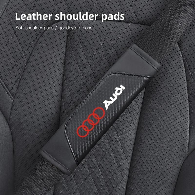 1Pcs-Car-Seat-Belt-Shoulder-Cover-Carbon-Fiber-Protective-Pad-For-Audi ...