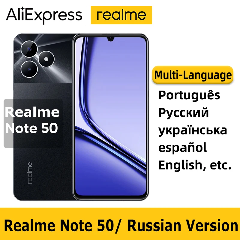 realme-Note-50-Cellphone-6-74-Smartphone-90Hz-Large-Display-Screen-13MP ...