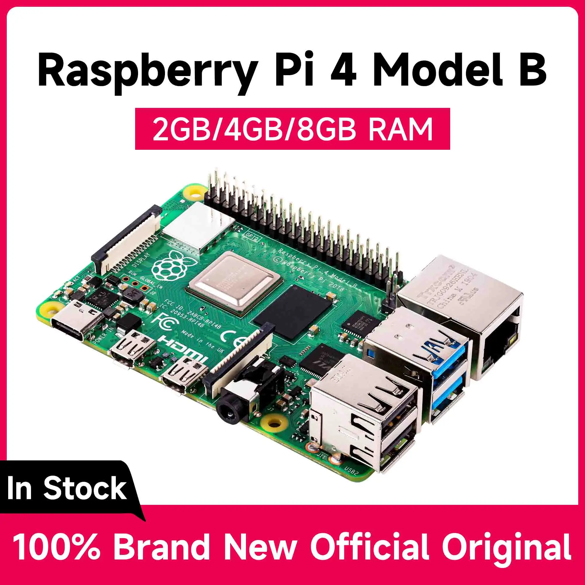 Offici-le-Raspberry-Pi-4-Model-B-Development-Board-4Gb-8Gb-Ram-Core-Cpu ...