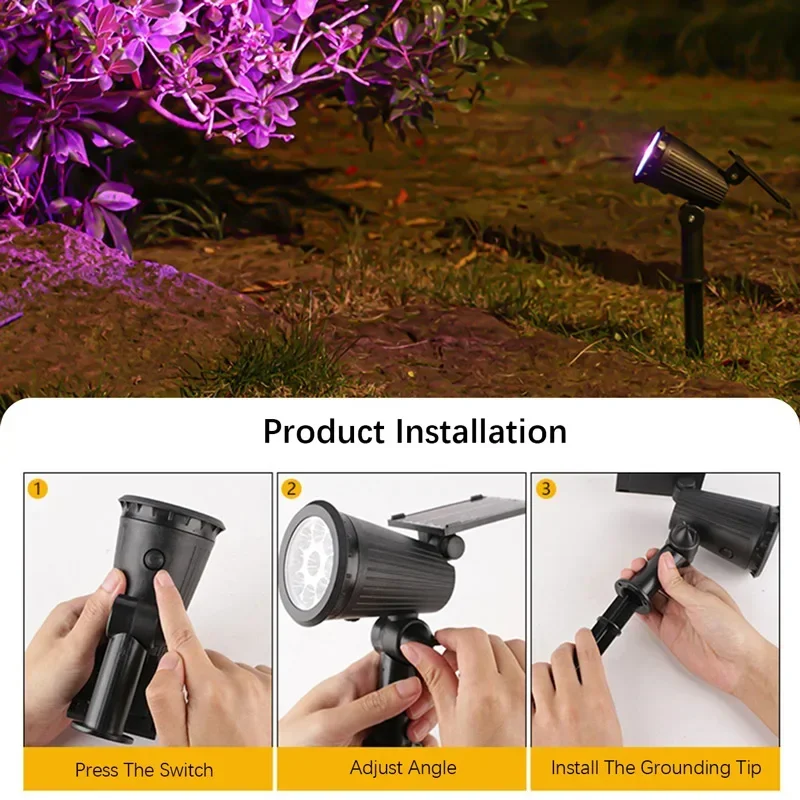 9 LED Solar Spotlights – In Touch Decor