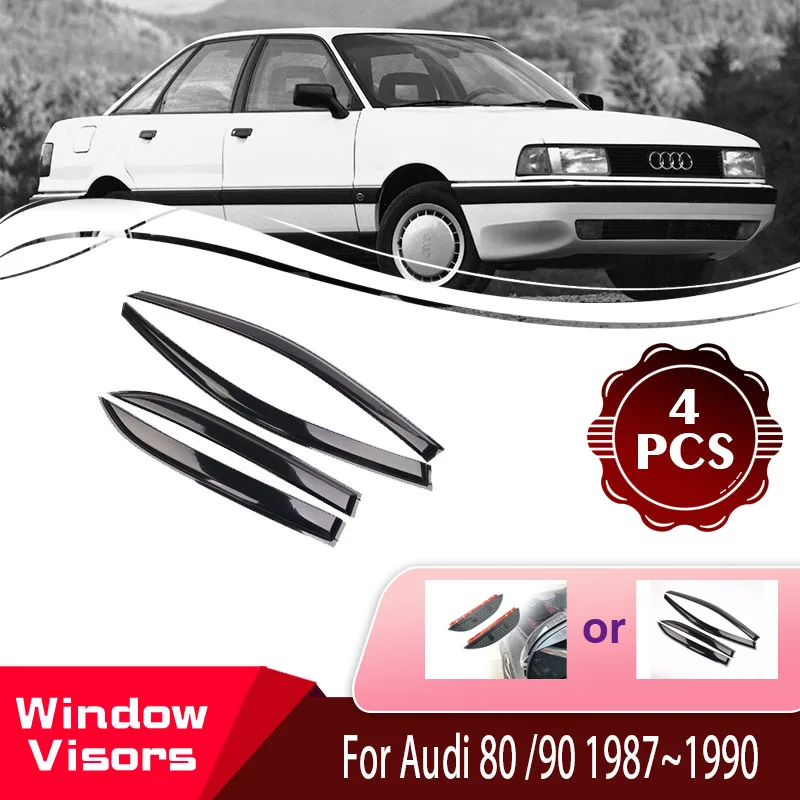 Car-Window-Visors-For-Audi-80-90-B3-89-1987-1990-Car-Wind-Sun-Rain ...