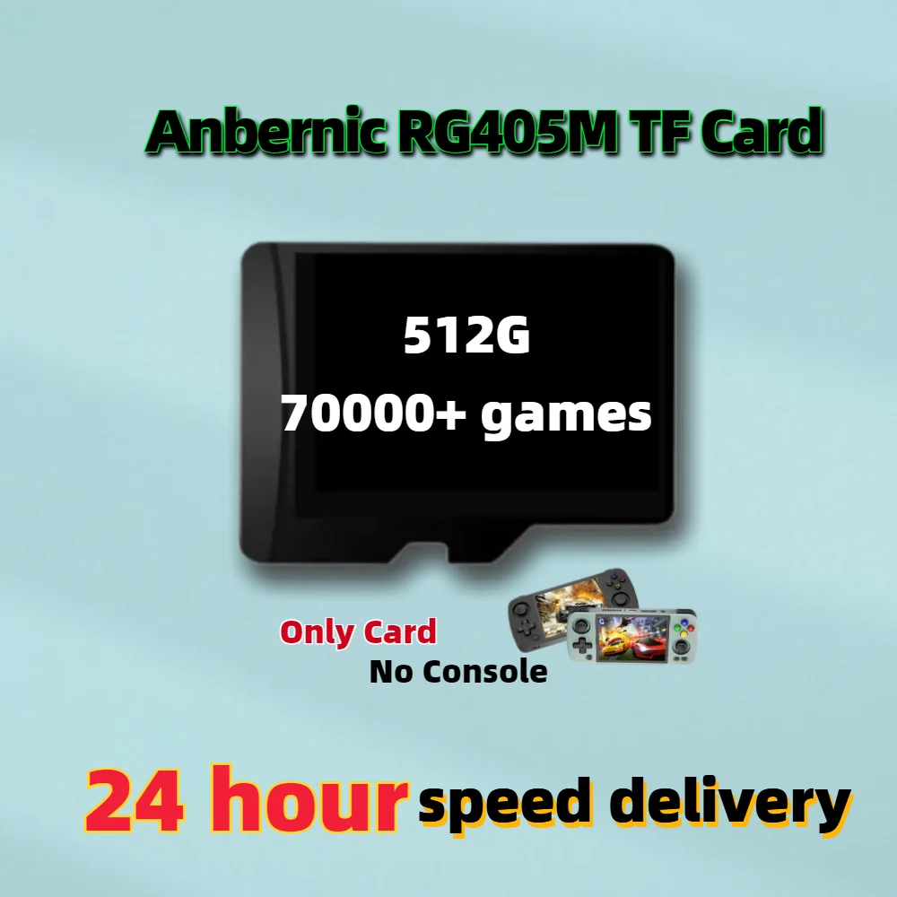 Anbernic RG405M Games Card 70000+ Classic Retro Handheld 512GB Micro SD ...
