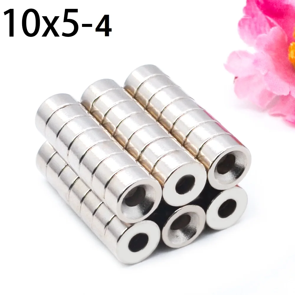 2-20-50-1000PCS-LOT-10x5-4-NdFeB-Magnet-10x5-Hole-4-N35-disc-D ...