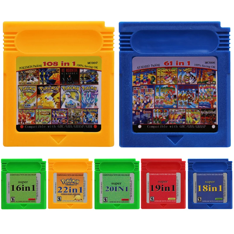 GBC-Games-Compilation-Cartridge-16-Bit-Video-Game-Console-Card-108-IN-1 ...
