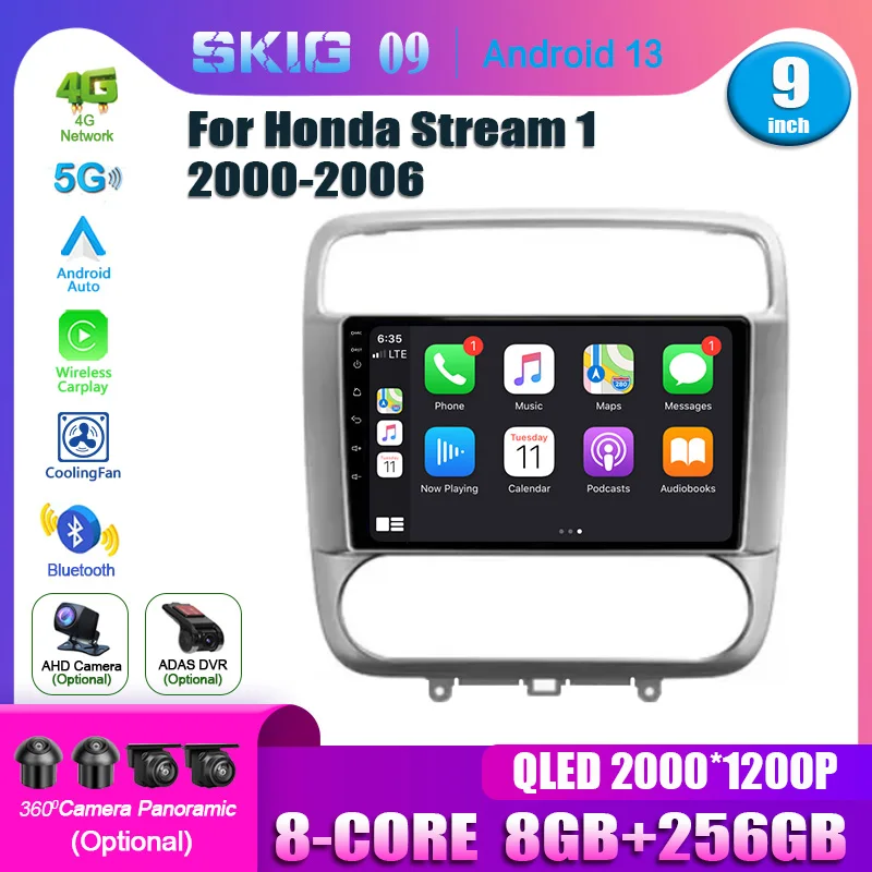 Android 14 For Honda Stream 1 2000-2006 Wireless Carplay Stereo Car ...