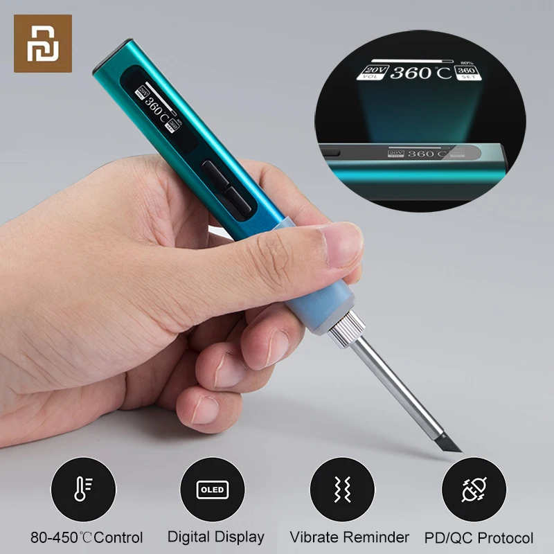 DUKA Kit Inteligente Ferro De Solda Elétrico Portátil, Display Digital ...