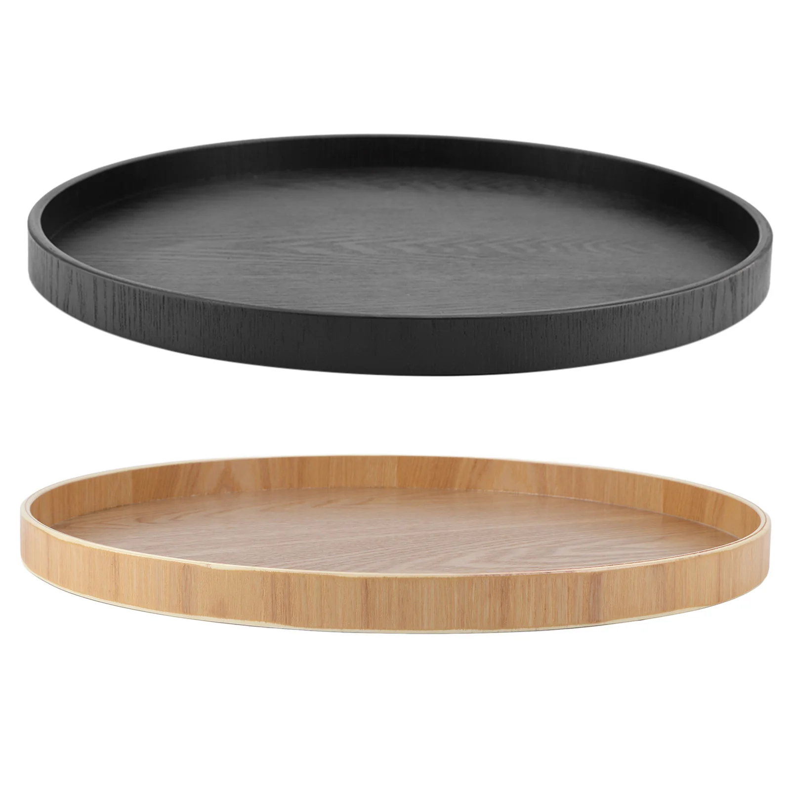 Food Serving Tray Round Shape Wood Tea Coffee Snack Food Meals Serving ...