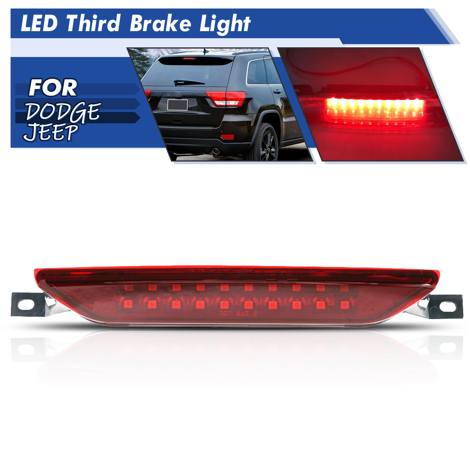 1PC-LED-High-Mount-Brake-Lights-Stop-Warning-Signal-Lamp-for-Jeep-Grand ...