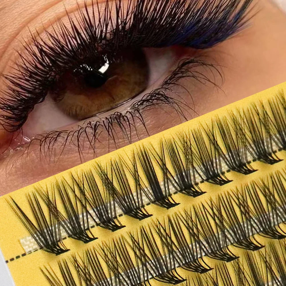 Natural-mink-eyelash-extensions-new-20D-L-Curl-lashes-Cluster-personal ...