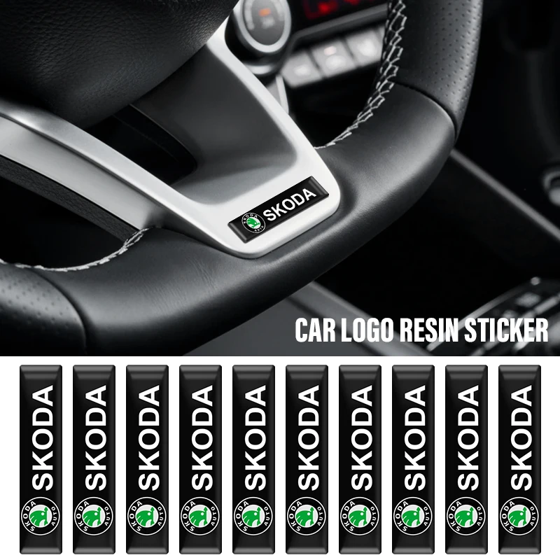10pcs-Car-Styling-Sticker-3D-Epoxy-Skoda-Emblem-Badge-Decoration-Vinyl ...
