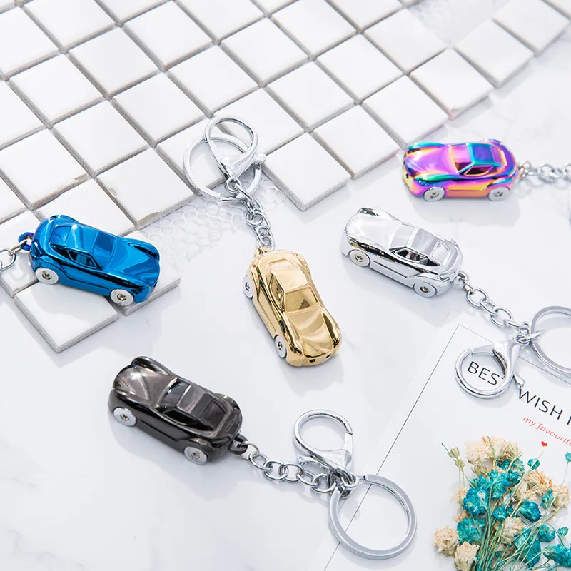 1PCS-Cute-Simulation-Car-Metal-Key-Ring-Chain-Jing-Small-Gift-Car-Light ...