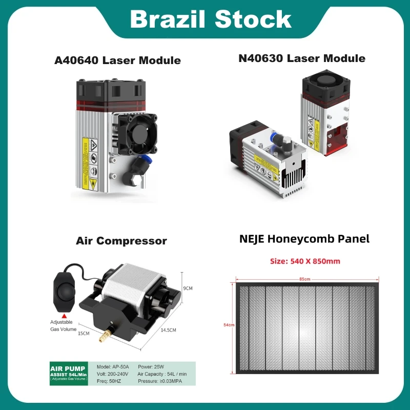 NEJE-40W-80W-Laser-Module-Kit-25W-Air-Compressor-540x850mm-Honeycomb ...