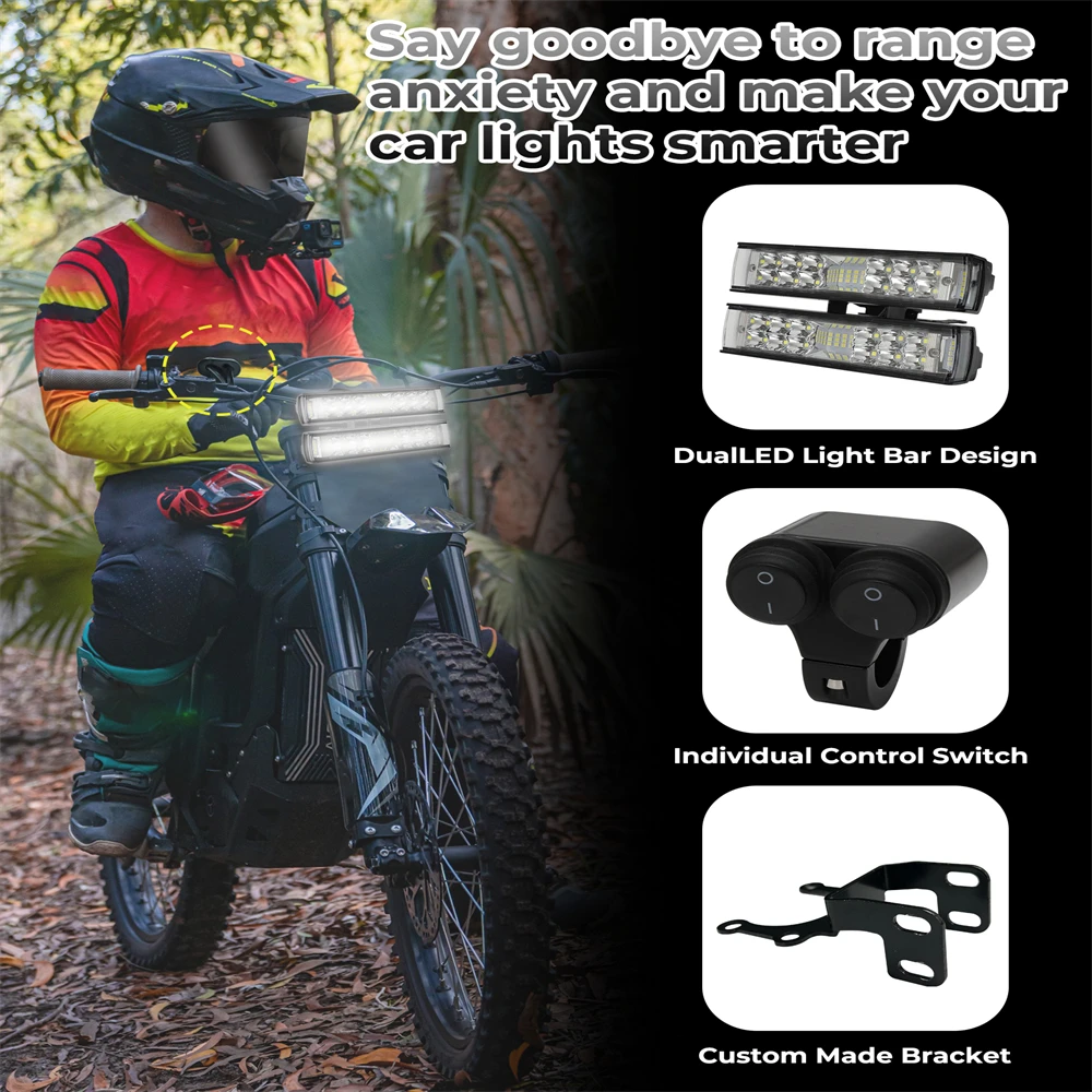 6500K-Headlight-Dual-Light-Bar-Switch-Kit-For-Talaria-Sting-R-MX4 ...
