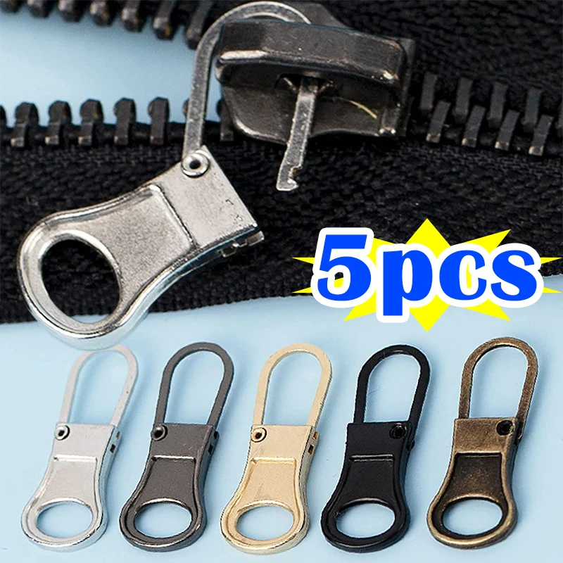 5PCS Detachable Zipper Pull Replacement Zipper Slider Puller Lock for ...