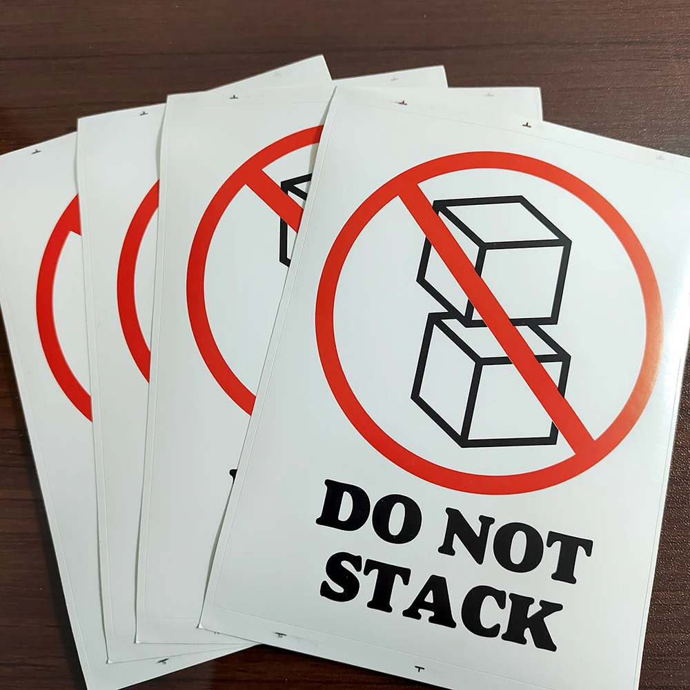 No Double Stacking Sign