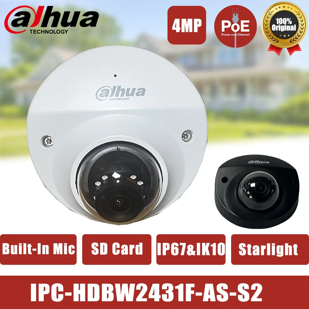 Dahua-4MP-Starlight-Mini-IP-Camera-Bulit-in-Mic-Vandal-proof ...