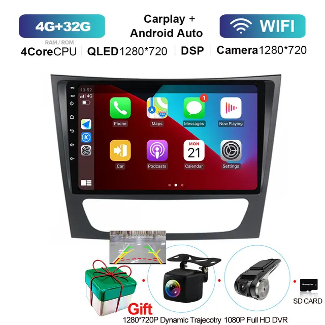 Android 12.0 For Mercedes Benz E Class W211 C219 9" 4G LTE Car Stereo ...