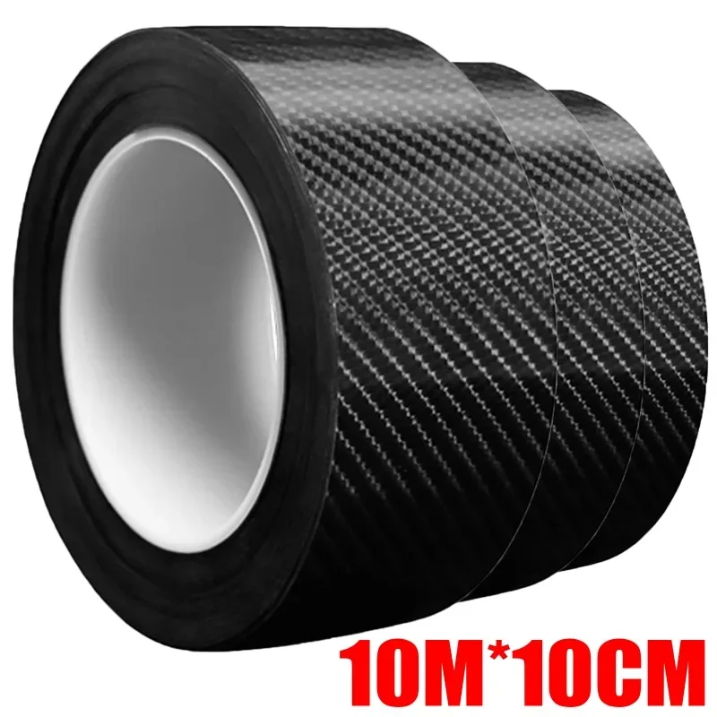 3D-Carbon-Fiber-Car-Sticker-Door-Sill-Protection-Strip-Film-Bumper-Anti ...