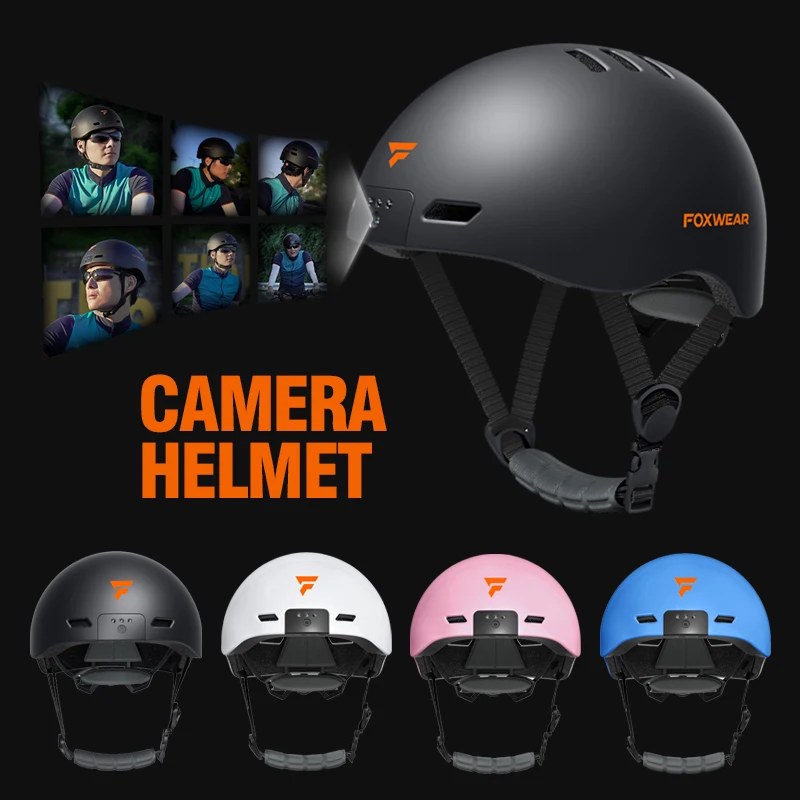 Smart-Helmet-with-1080P-Front-Camera-Warning-Tail-Light-Waterproof ...