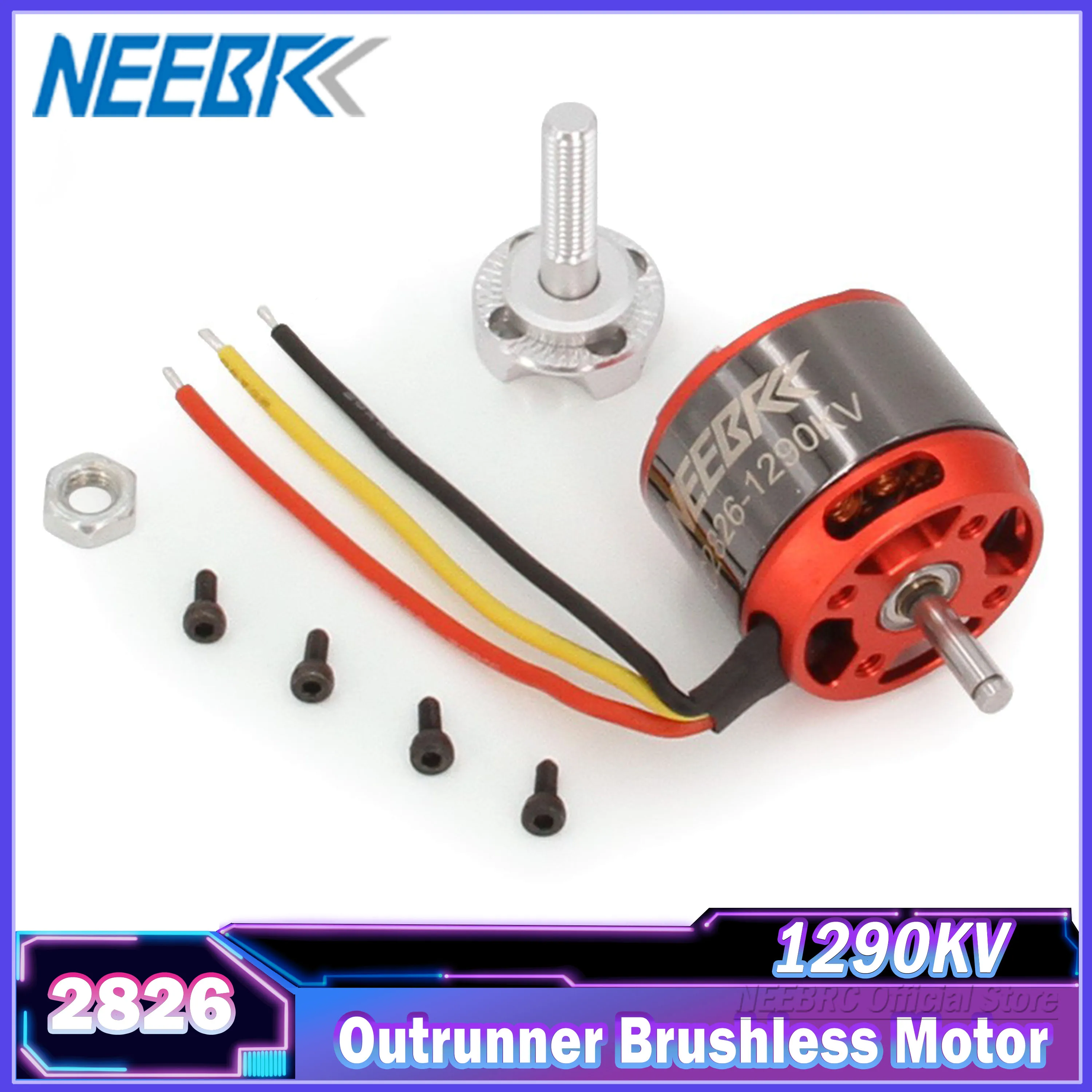 NEEBRC-C2826-2826-1290KV-2-4S-5mm-Shaft-Outrunner-Brushless-Motor-for ...