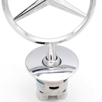New Car Hood Star Badge Hood Logo Chrome Emblem for Mercedes Benz C ...
