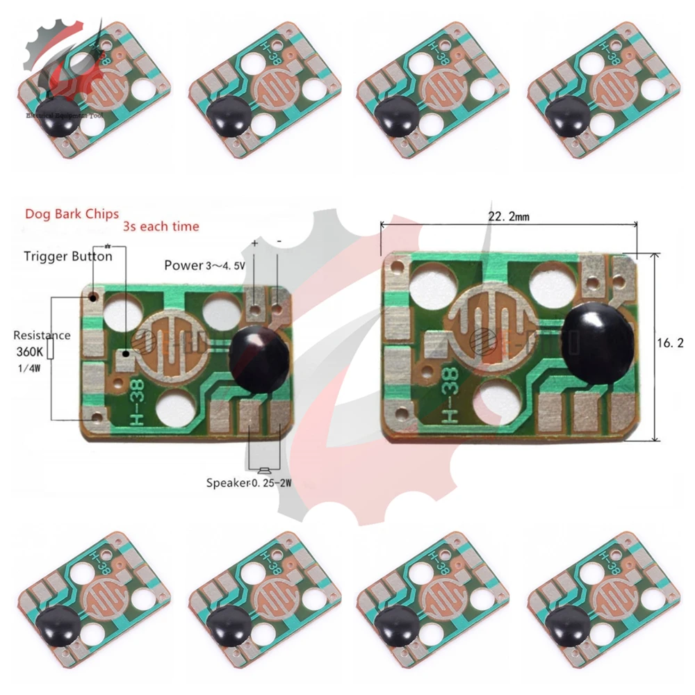 1/5/10PCS Sound Module DC 3V-4.5V Dog Barking Music Chip Animal Voice ...