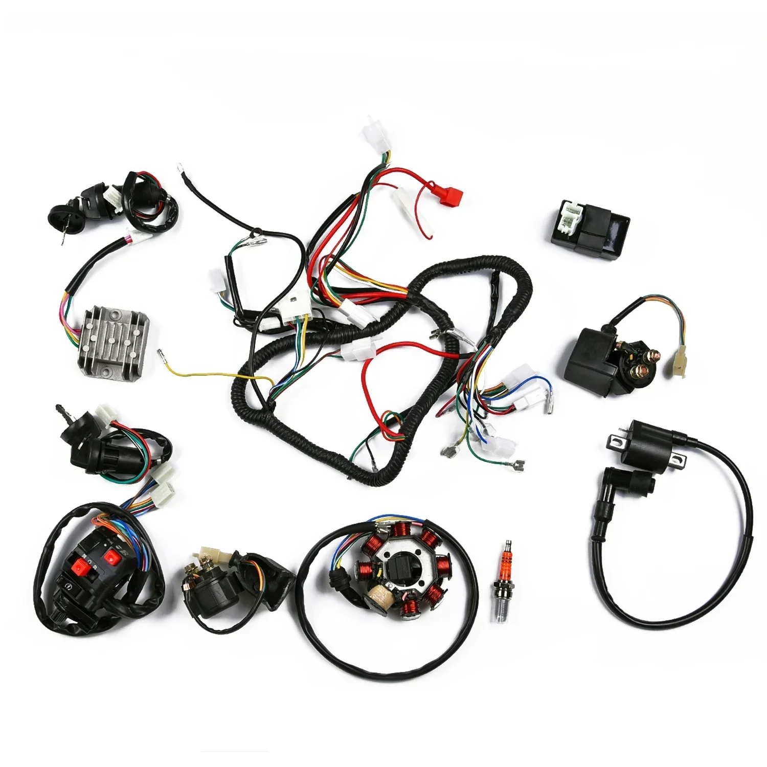 Full Electrics Wiring harness Wiring Harness for ATV QUAD 150/200/250CC ...