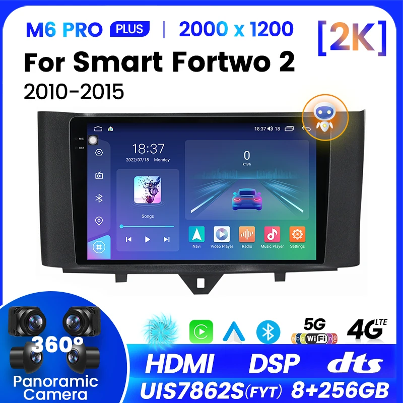 Android-12-auto-stereo-f-r-mercedes-benz-smart-fortwo-2010-2011-2015 ...