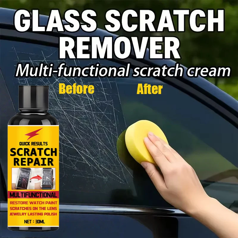 Glass scratch repair paste, can be used for windshield, bathroom glass ...