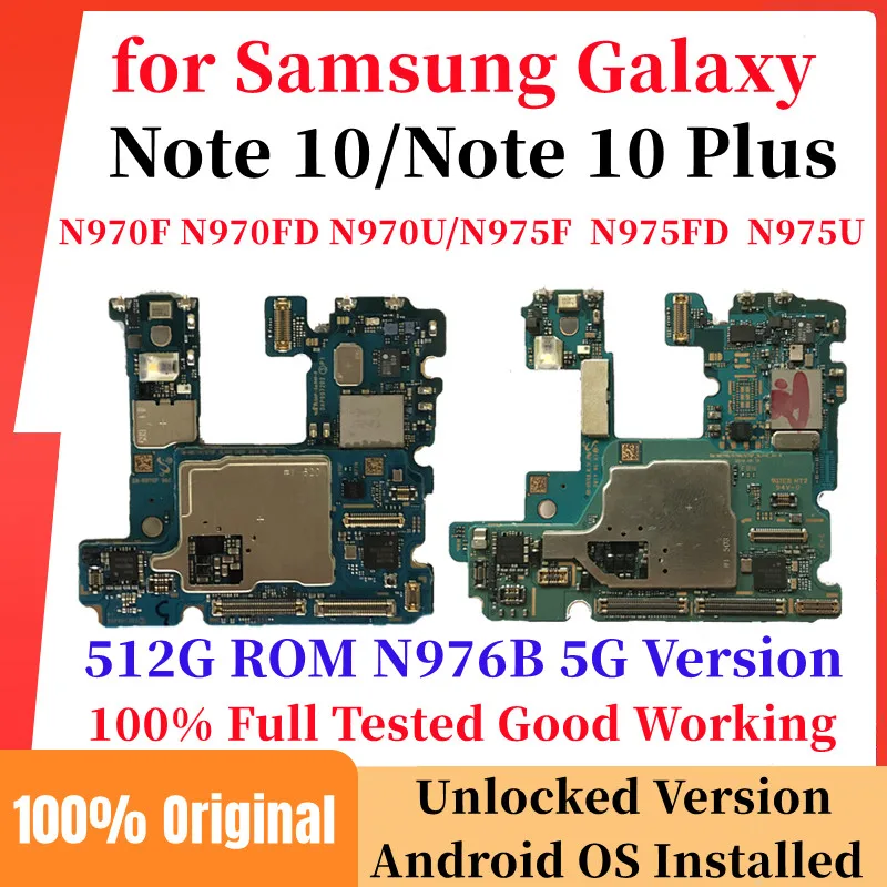Original-Unlocked-Motherboard-For-Samsung-Galaxy-Note-10-N970F-N970FD ...