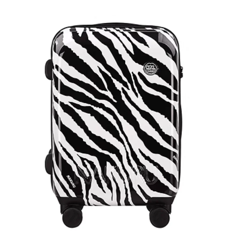 New Fashion Trolley Zebra Suitcase Leopard Print 20/24/28 Inch Male ...