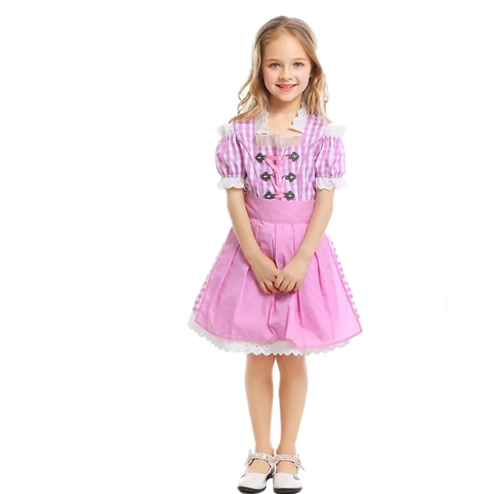 XS-XL-Children-Plaid-Dirndl-Dress-German-Bavarian-Oktoberfest-Beer ...