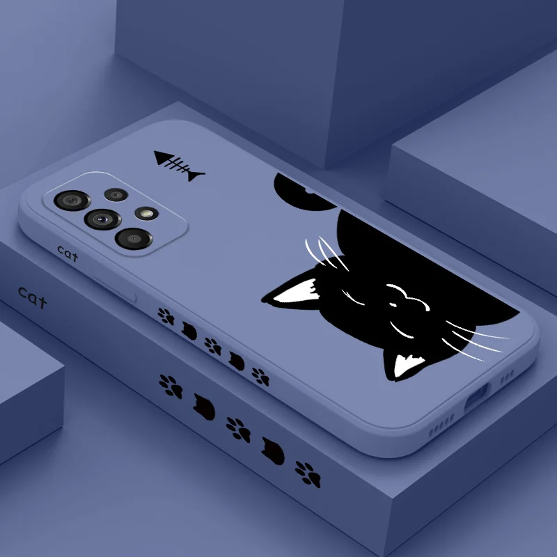 Big-Black-Cat-Phone-Case-For-Samsung-A54-A34-A24-A14-A73-A53-A33-A23 ...