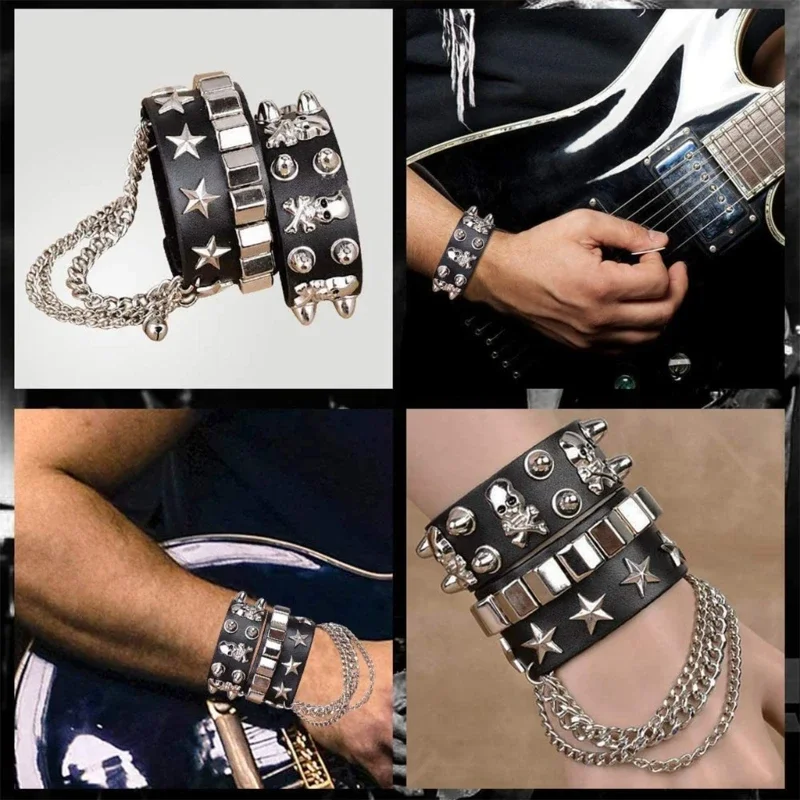 80s Metal Costume Set Color Tattooed Sleeve Rock Heavy Metal ...
