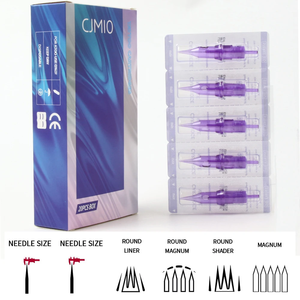 20pcs-box-Tattoo-Needle-Cartridge-BugPin-10-0-3mm-Disposable-Sterilized ...