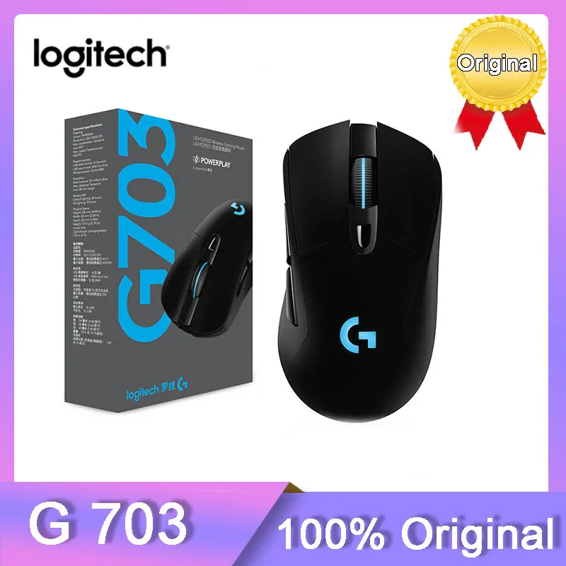 Logitech-G703-Gaming-Mouse-Mechanical-RGB-25K-Hero-25600DPI-Wired-And ...
