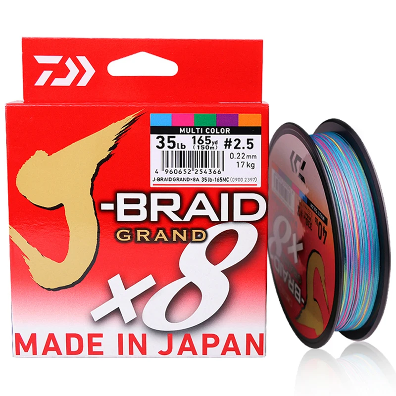 New-J-BRAID-GRAND-Original-Fishing-Line-Multicolor-Braided-PE-8-Fishing ...
