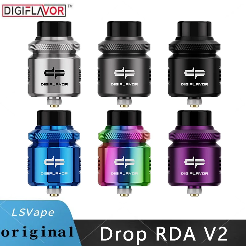 Original Digiflavor Drop RDA V2 Dual-coil DIY Deck Vape Atomizer DL ...