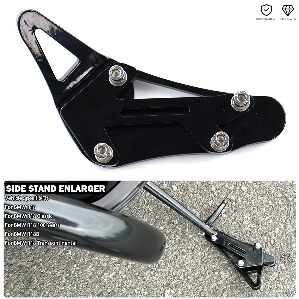 Motorcycle-Side-Stand-Enlarger-Plate-Kickstand-Extension-Pad-Fit-For ...