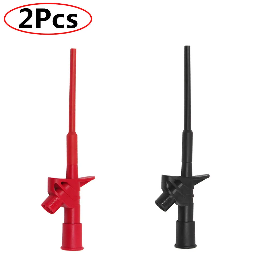 2Pcs Quick Test Hook Clip Insulated High Voltage Flexible Super Elastic ...