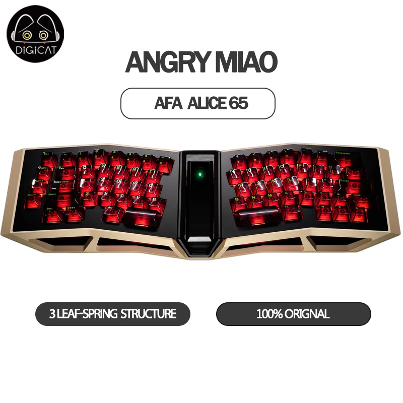 기계식 키보드 Angry Miao AM AFA Alice 65 블루투스 무선 사용자 정의 무선 충전 Hotswap RGB ...
